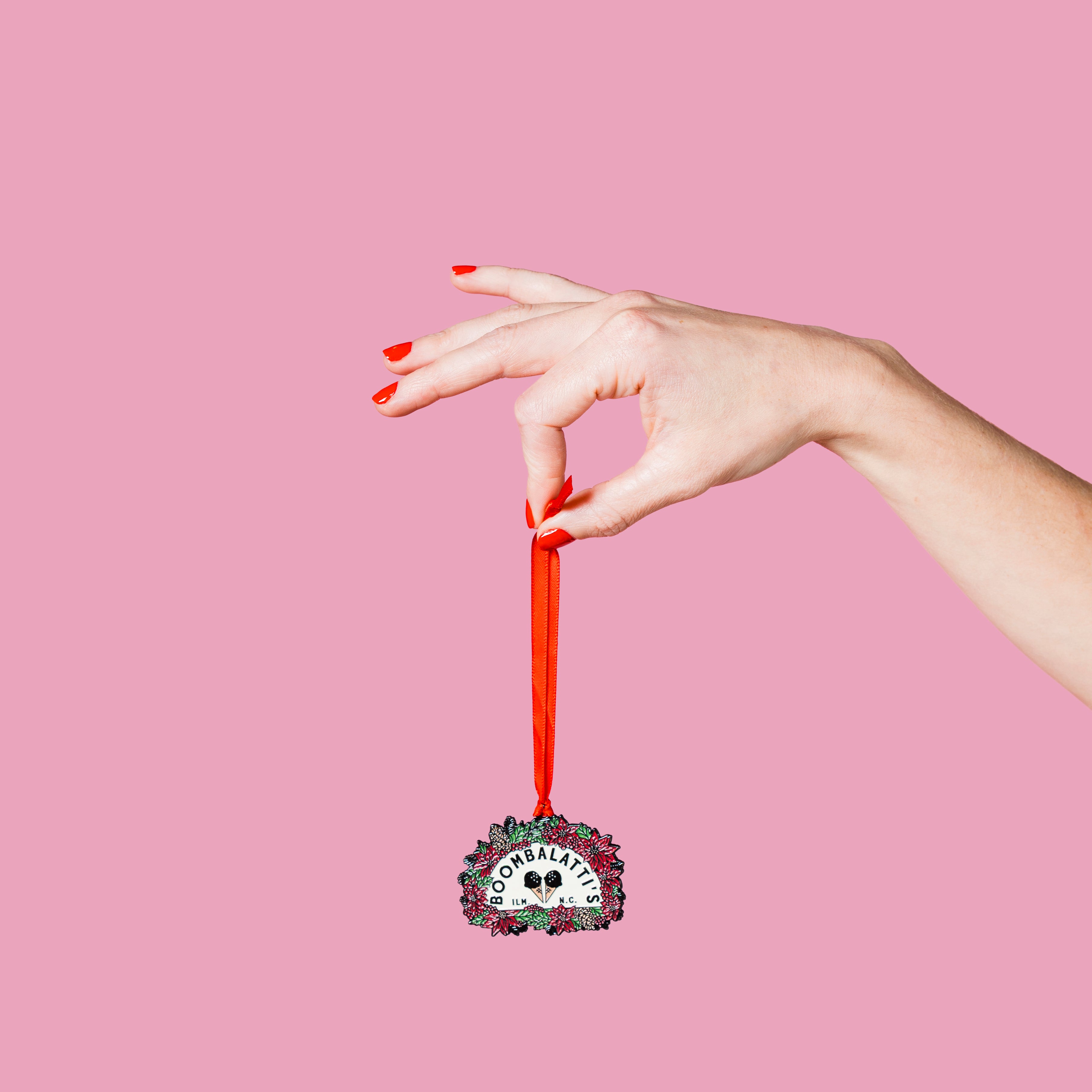 Enamel Christmas Ornament – Boombalatti's Handcrafted Ice Cream