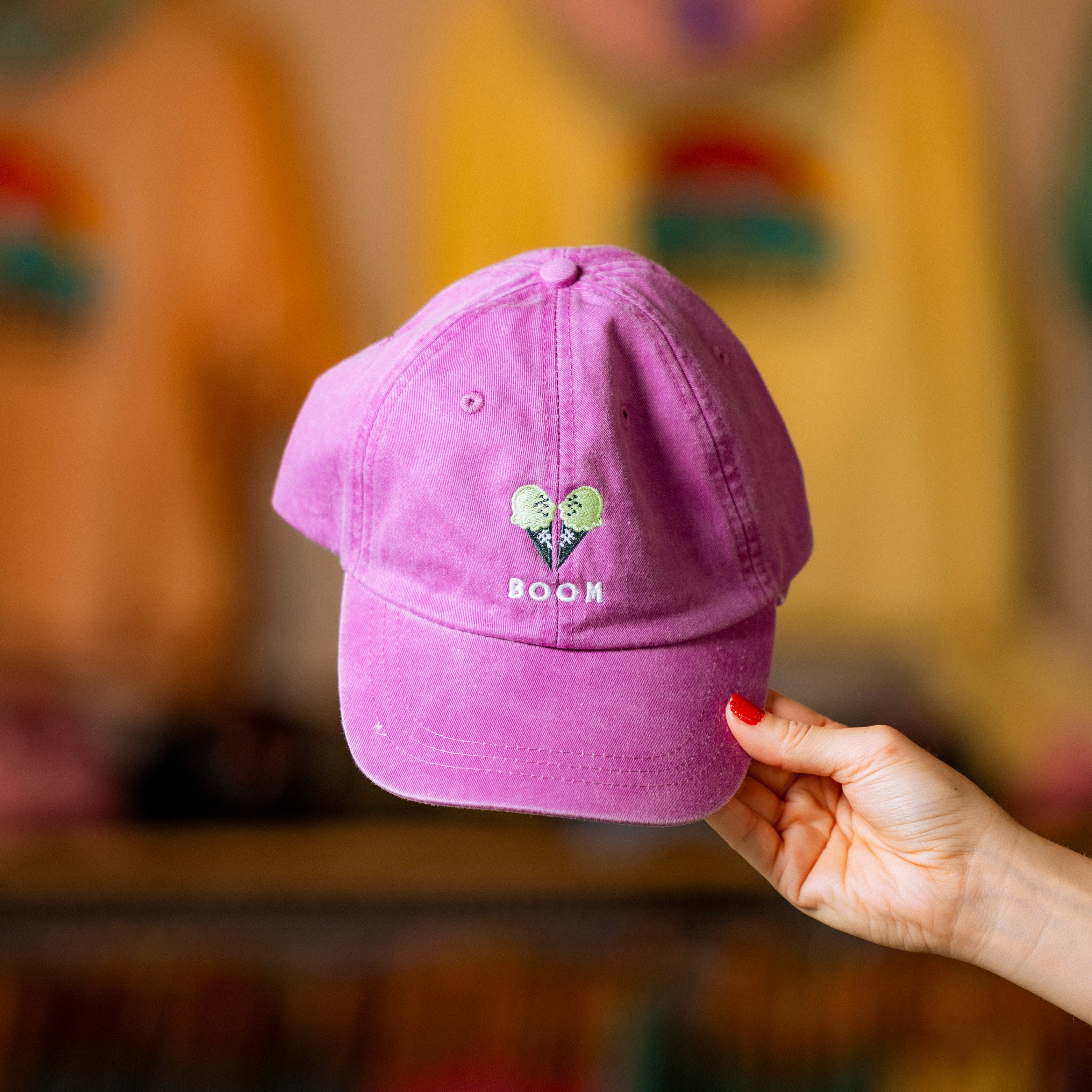 Boom Dad Hat - Raspberry – Boombalatti's Handcrafted Ice Cream
