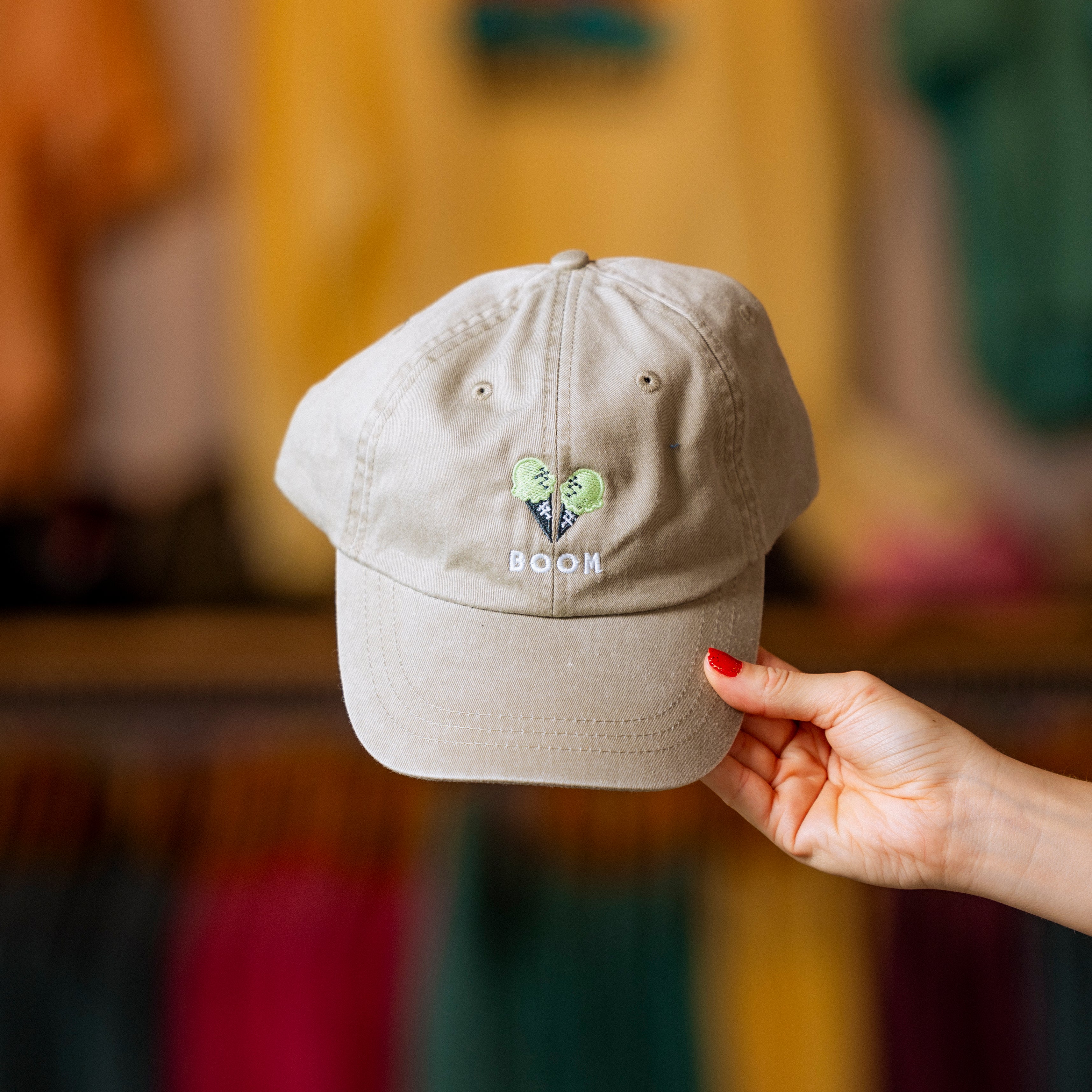 Boom Dad Hat - Stone – Boombalatti's Handcrafted Ice Cream