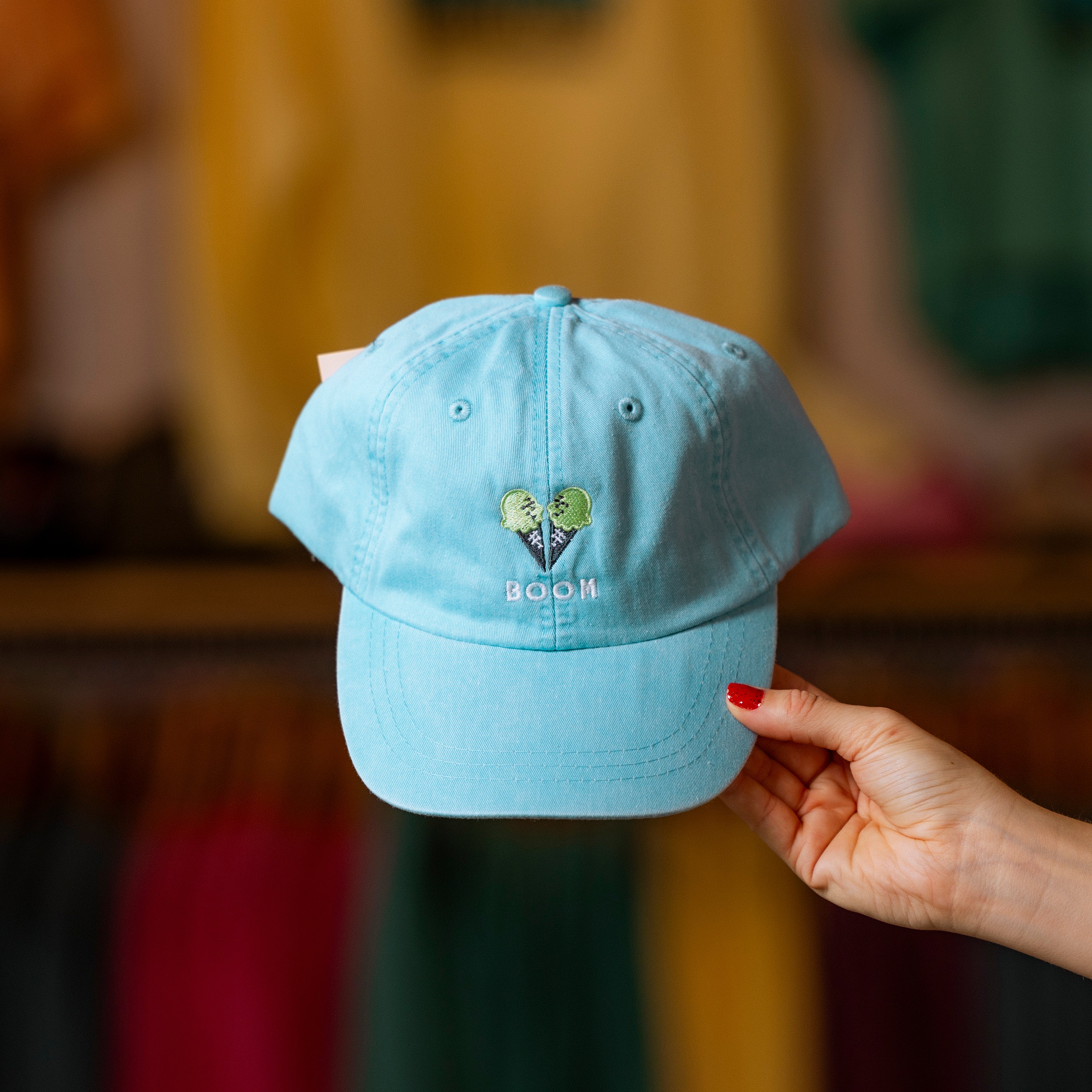Boom Dad Hat - Baby Blue – Boombalatti's Handcrafted Ice Cream